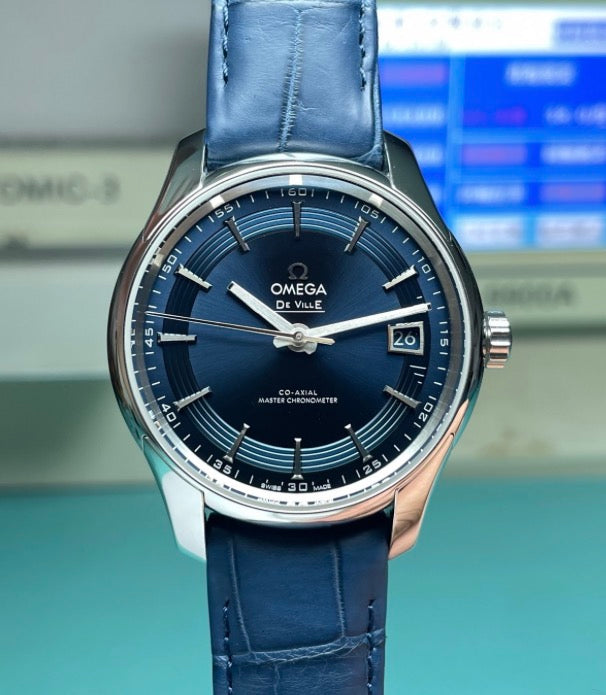 Omega De Ville Hour Vision Co-Axial Master Blue – Luxetimevault